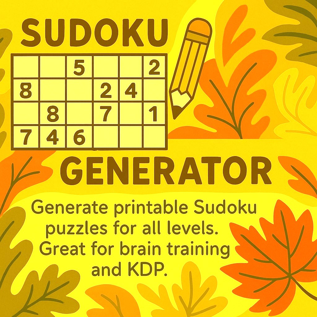 Puzzle Generator for KDP Publishers | PuzzleGenerator.Org – Create ...