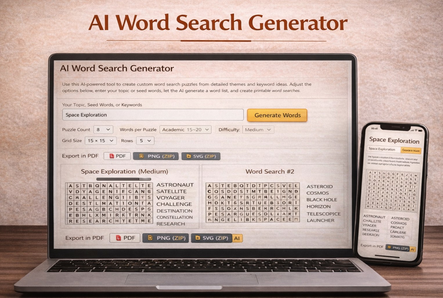 Free Word Search Generator – Create Unlimited Custom Puzzles with Your ...