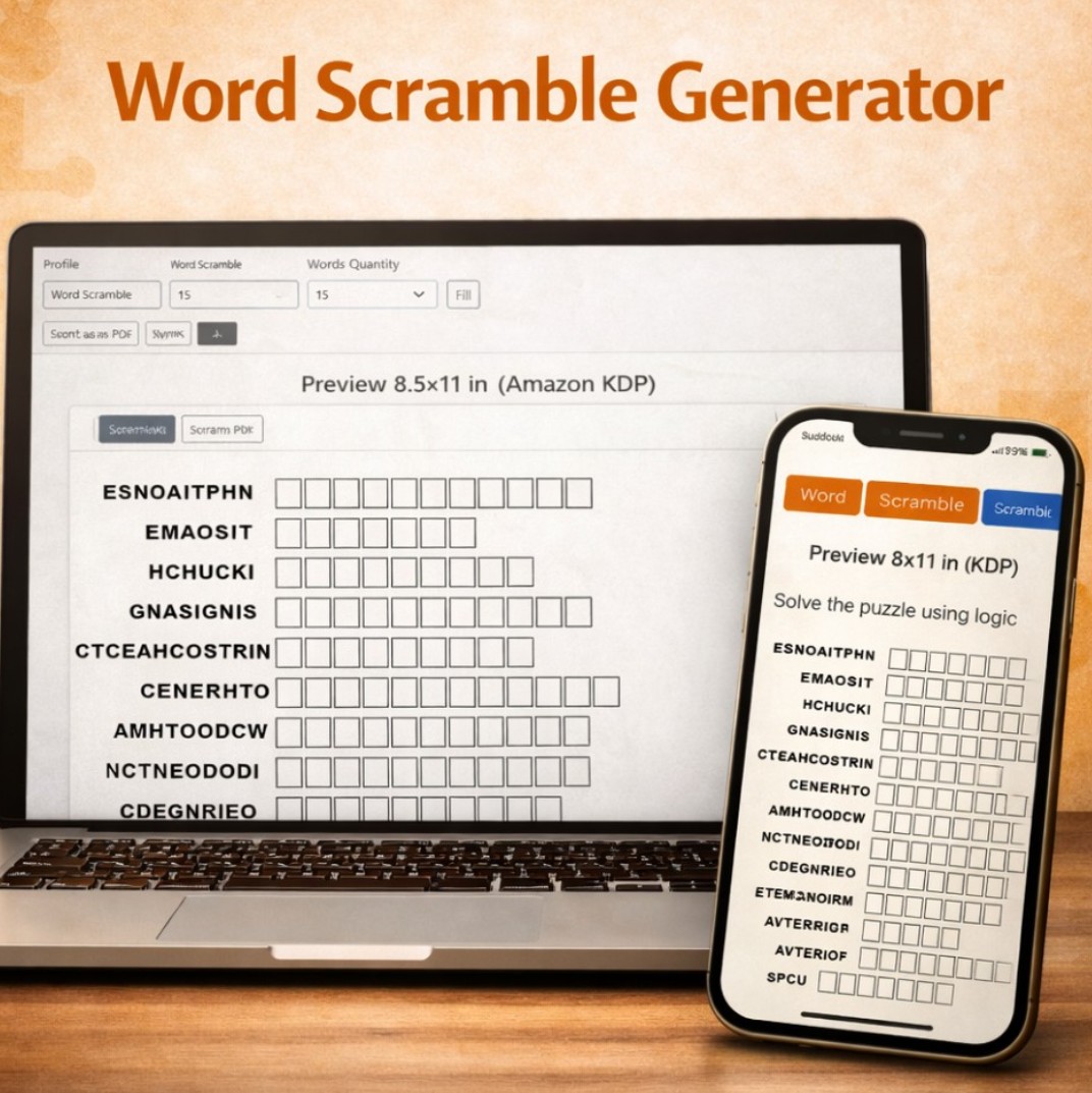 Word Scramble Maker – Create Printable Word Scramble Puzzles