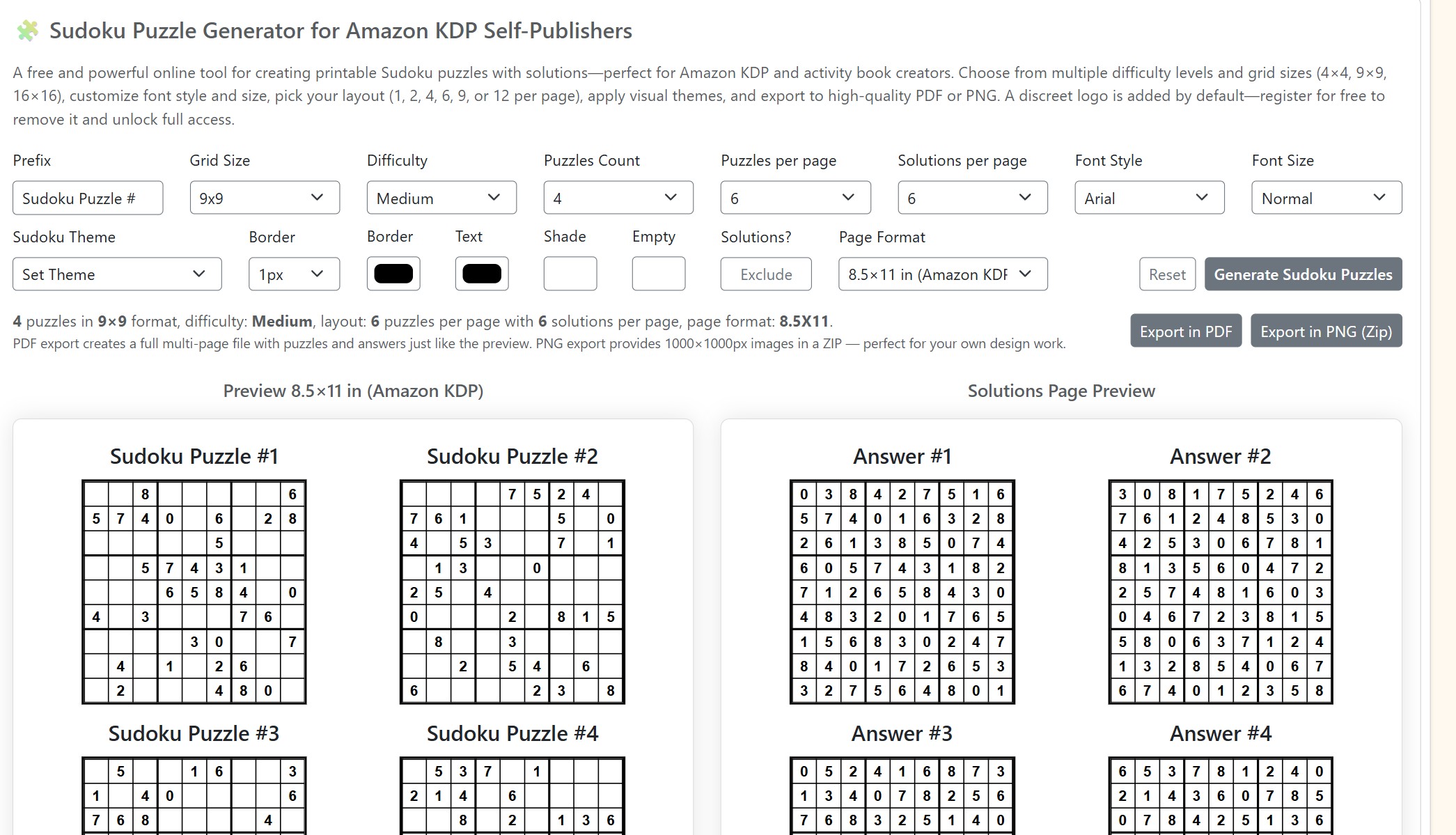 Sudoku Generator – Create Printable Sudoku Puzzles for KDP & Commercial Use