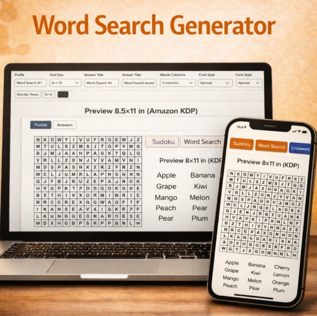 Word Search Generator – Autofill Random Dictionary Words